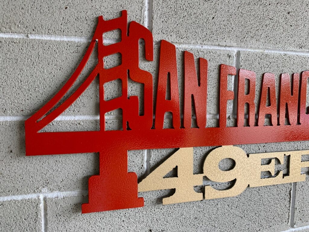 San Francisco 49ers Logo Sign – Metal Wall Art Décor – Garrett Metal Art